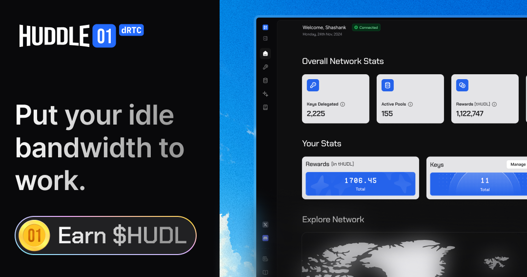 Huddle01 | Network Dashboard